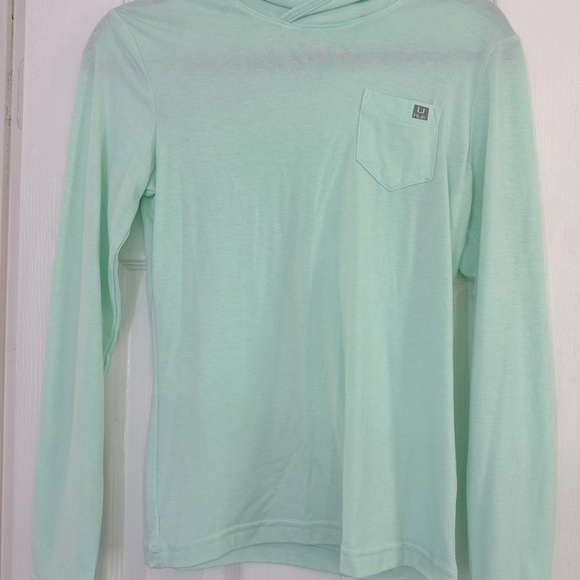 Huk | Tops | Like New Womens Xs Huk Green Long Sleeve Hooded ...